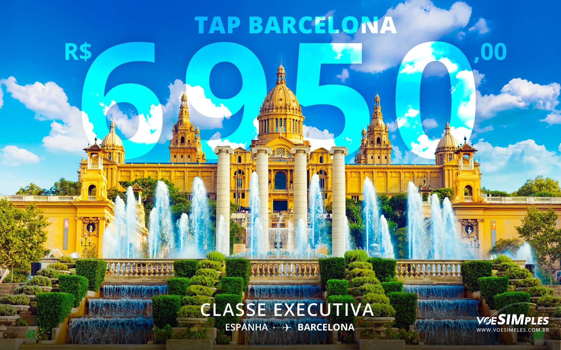 Passagem aérea executiva voando Tap Rio - Barcelona | Voe Simples