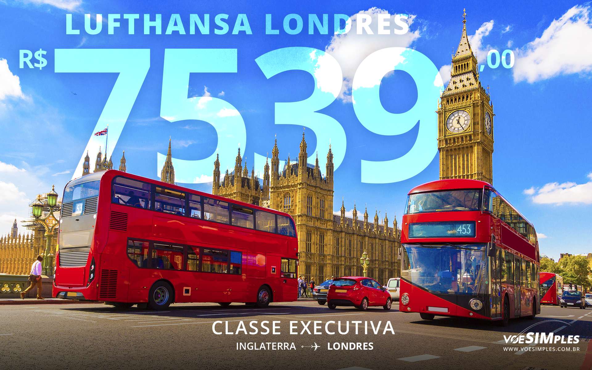 ️ Passagem aérea executiva Lufthansa e Swiss São Paulo a Londres a ...